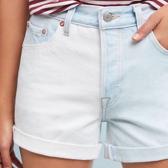 Levi's | Shorts | Levis Two Tone Colorblock Denim Shorts | Poshmark